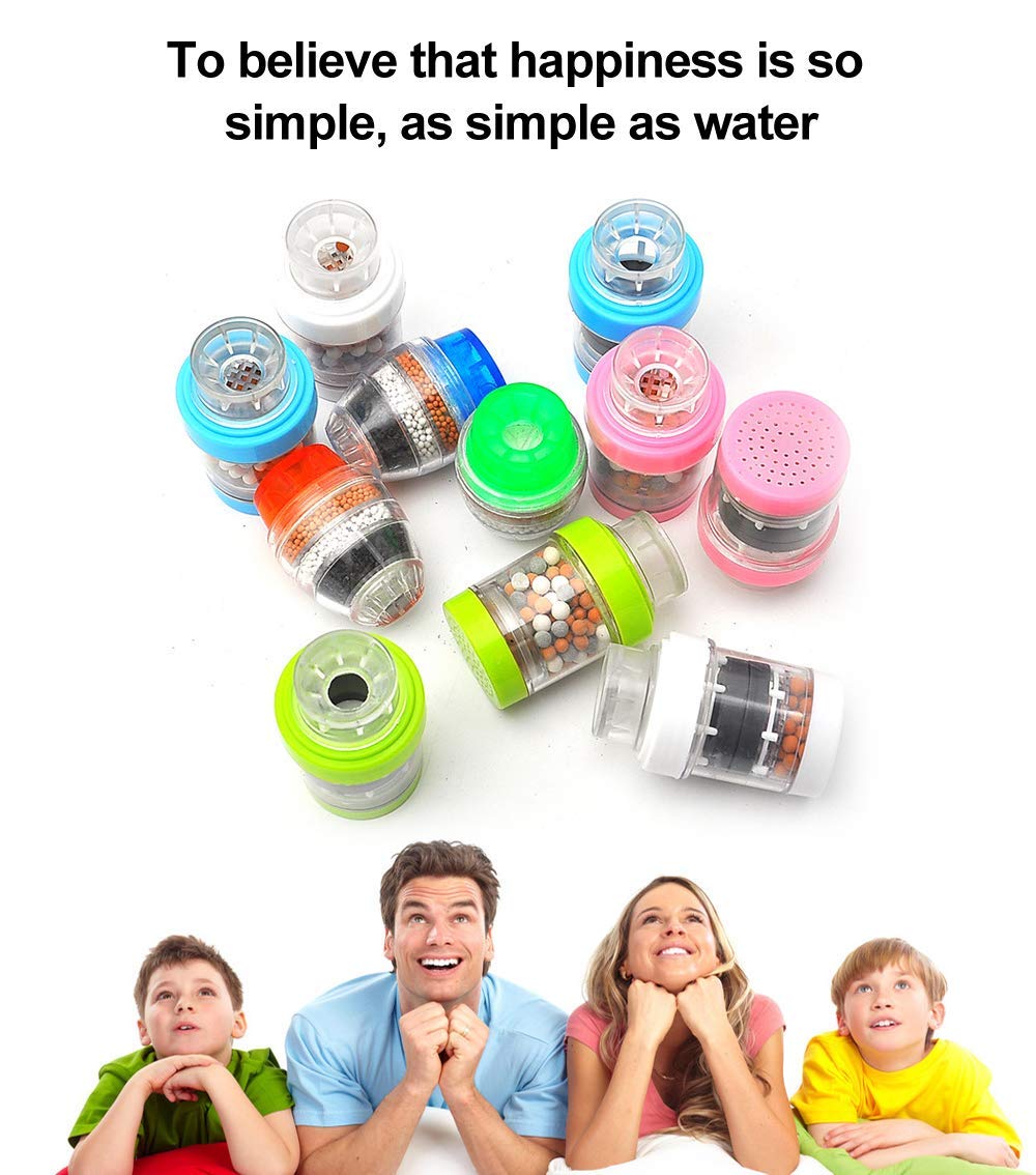 2 Pack Faucet Water Filters Water Purifier Faucet Kitchen Faucet Water Filter with a Filter Element No-Cracking No-Leakage Fast Flow Kitchen Faucet Water Filter Fits Standard Faucets Easy Install