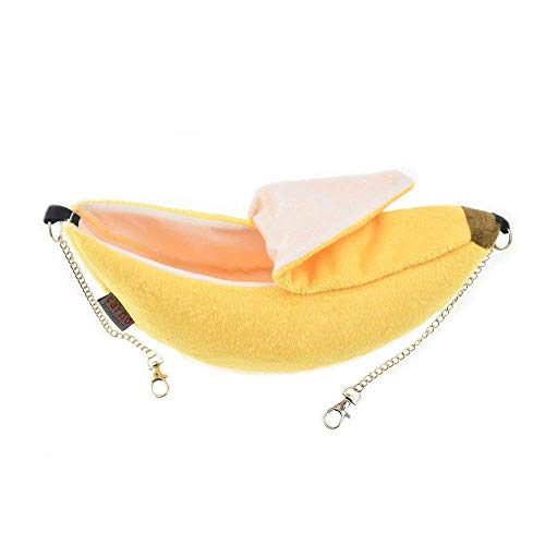 Banana Hamster Hammock Soft Bed Small Pet House Animals Hamster Hanging House Cage Nest for Guinea Pig Rat Chinchilla Hedgehog Rat Small Bird Pet