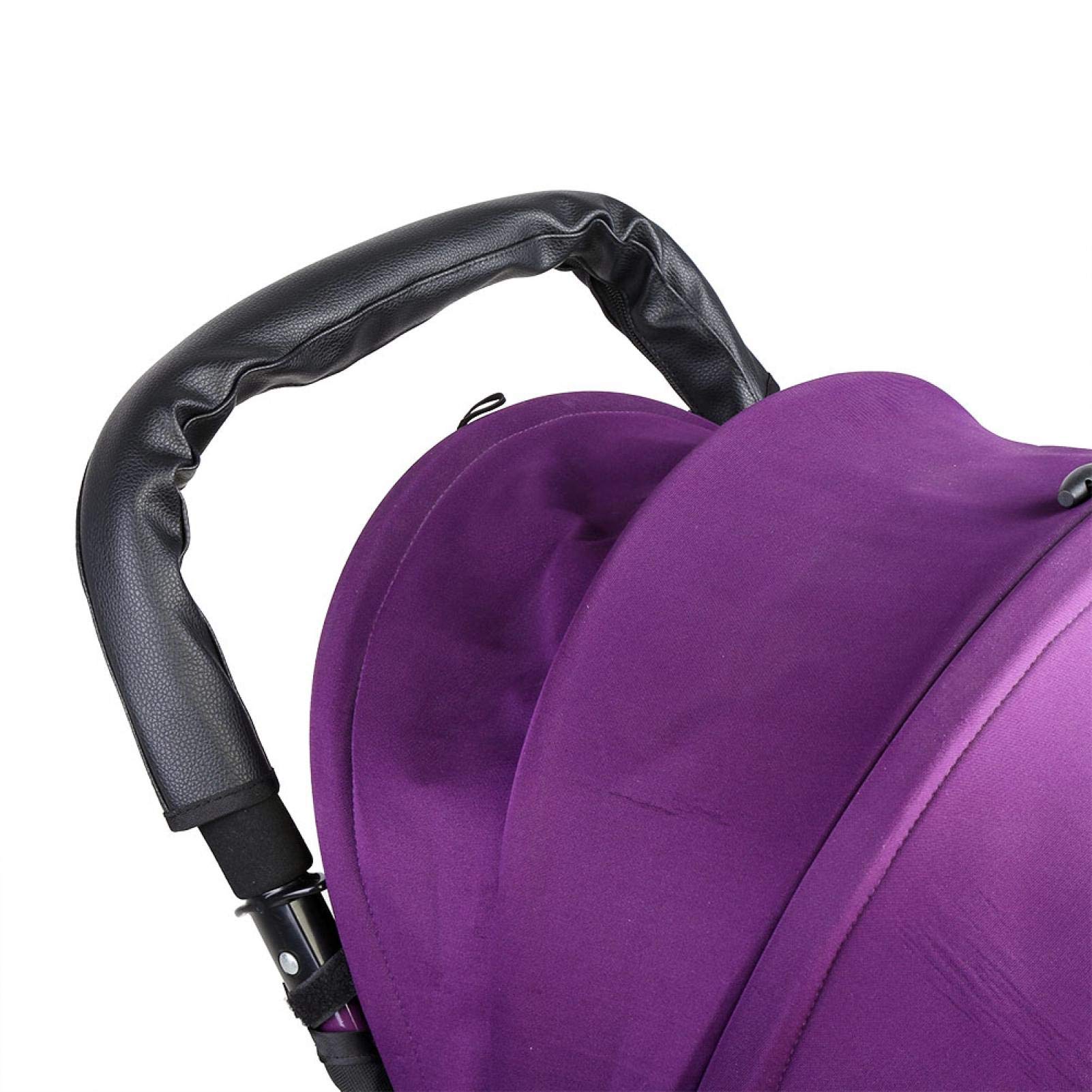 GLOGLOW Baby Stroller Bar Cover, Baby Stroller Universal Armrest Handle Sleeve Cover PU Leather Stroller Handlebar Cover Infant Toddler Pram Bar Dust Proof Handle
