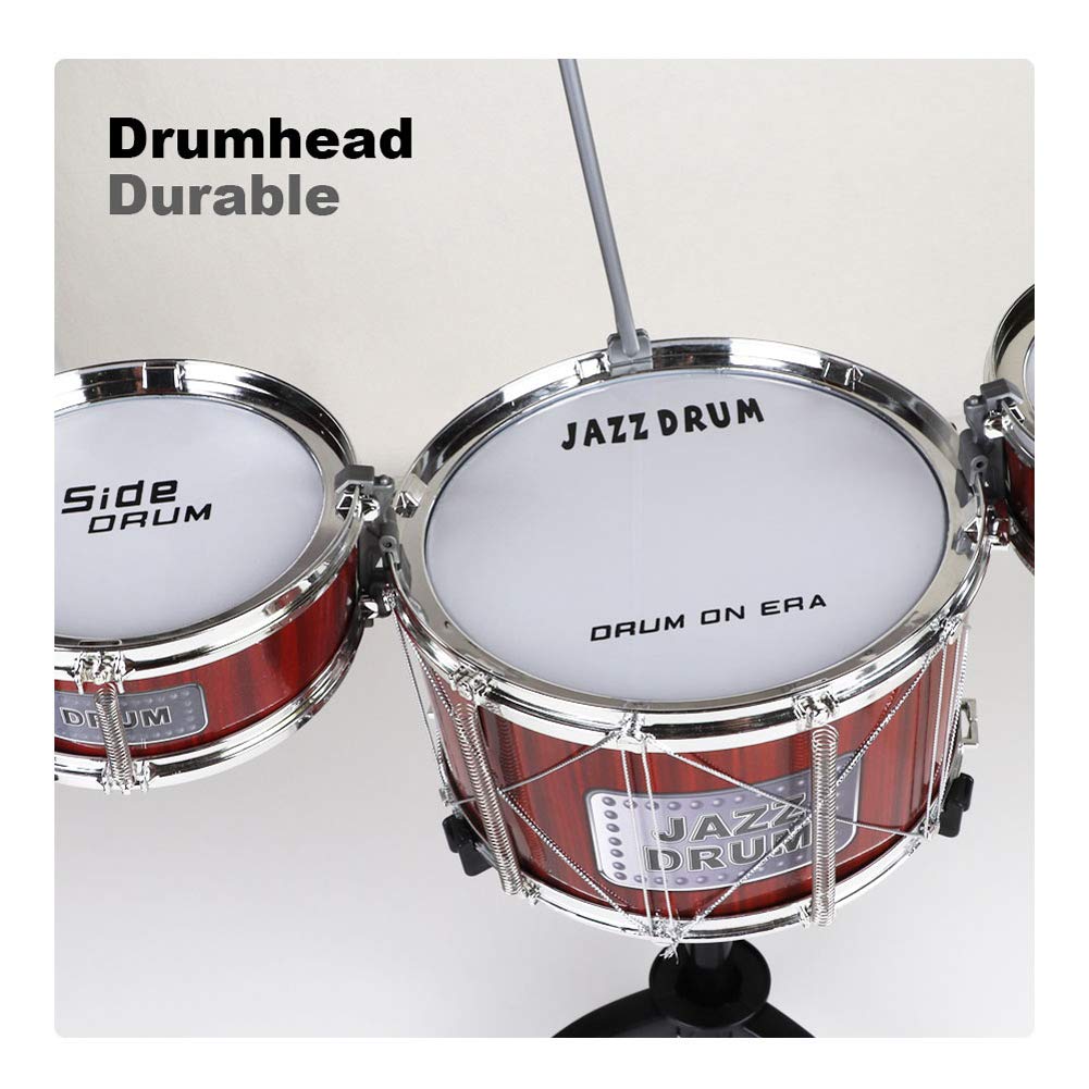 AHOMASH Jazz Drum Sets Toy Drum Set for Kids 1 - 6 Years Old Beats Musical Toys Plastic Drum Kit with Cymbal & Drumsticks Kids Drum Set