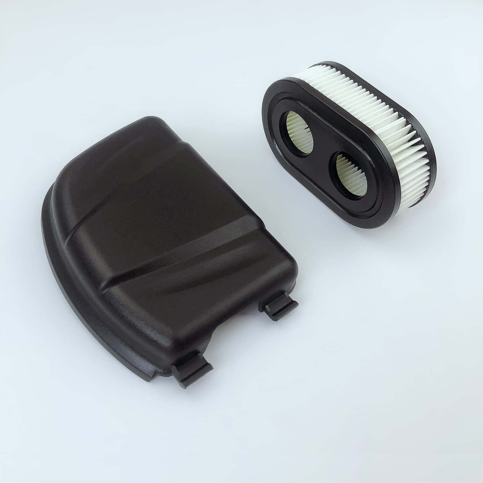 2 Pcs/set Lawn Mower Air Filter and Filter Cover fit for Briggs & Stratton # 798452 595658 Household Cleaning Tools