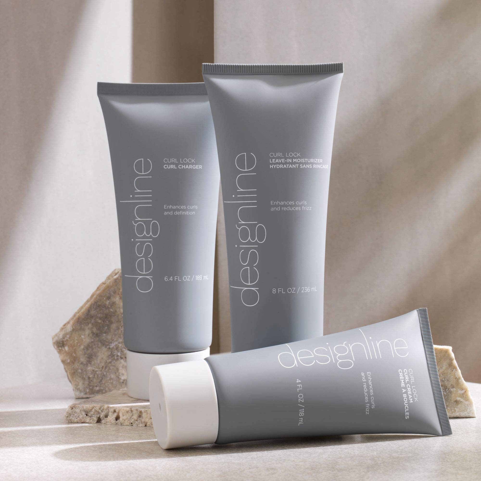 DESIGNLINE Curl Lock Leave-in Moisturizer, 8 oz - Regis Leave-In Conditioner Treatment that Helps with Shape Retention and Works as an Instant Detangler for Defrizzing Curly Hair (8 oz)