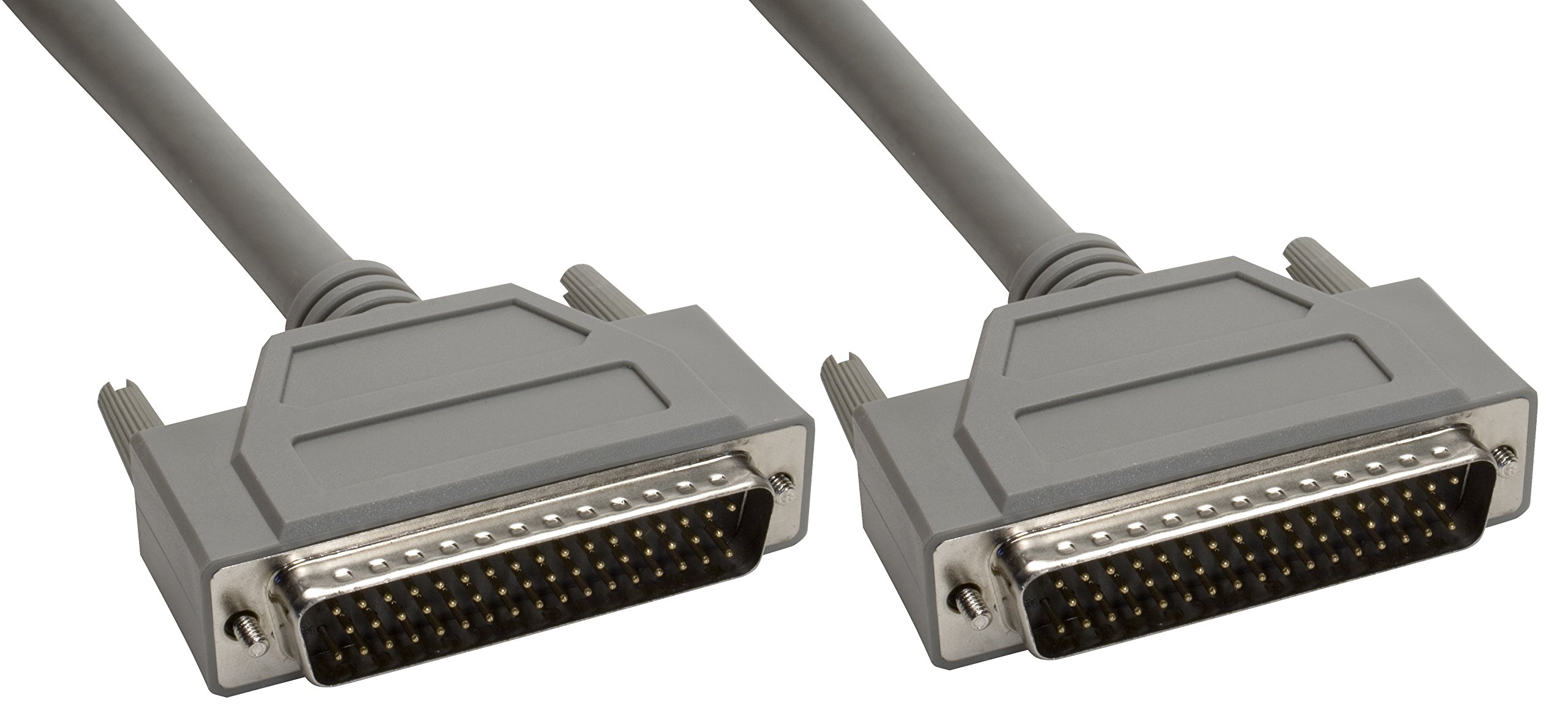 Amphenol CS-DSDMDB50MM-005 50-Pin DB50 Deluxe D-Sub Cable, Shielded, Male/Male, 5', Gray
