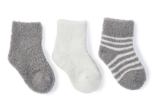 Barefoot Dreams Kids Unisex CozyChic® Lite Infant Sock Set (Infant) Pewter/Pearl One Size