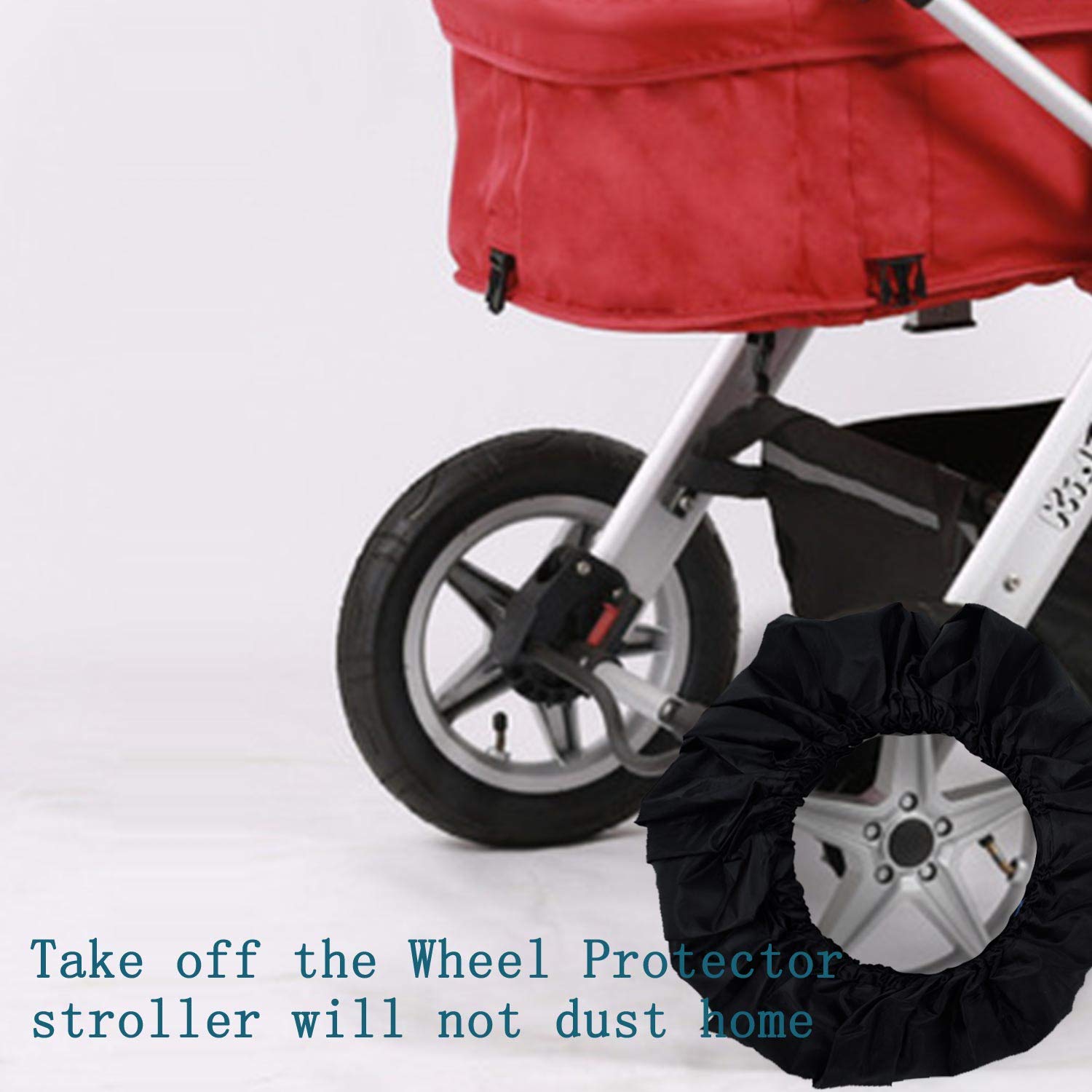 2 Pack Fit for 7"-10"(15cm-25cm) Baby Stroller Big Wheel Cover Dustproof Wheelchair Protector Cover Pushchair Wheel Cover Protector for Outdoor