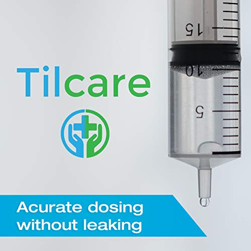 3ml Syringe Without Needle Luer Slip 100 Pack by Tilcare - Sterile Plastic Medicine Droppers for Children, Pets or Adults β Latex-Free Oral Medication Dispenser - Syringes for Glue and Epoxy
