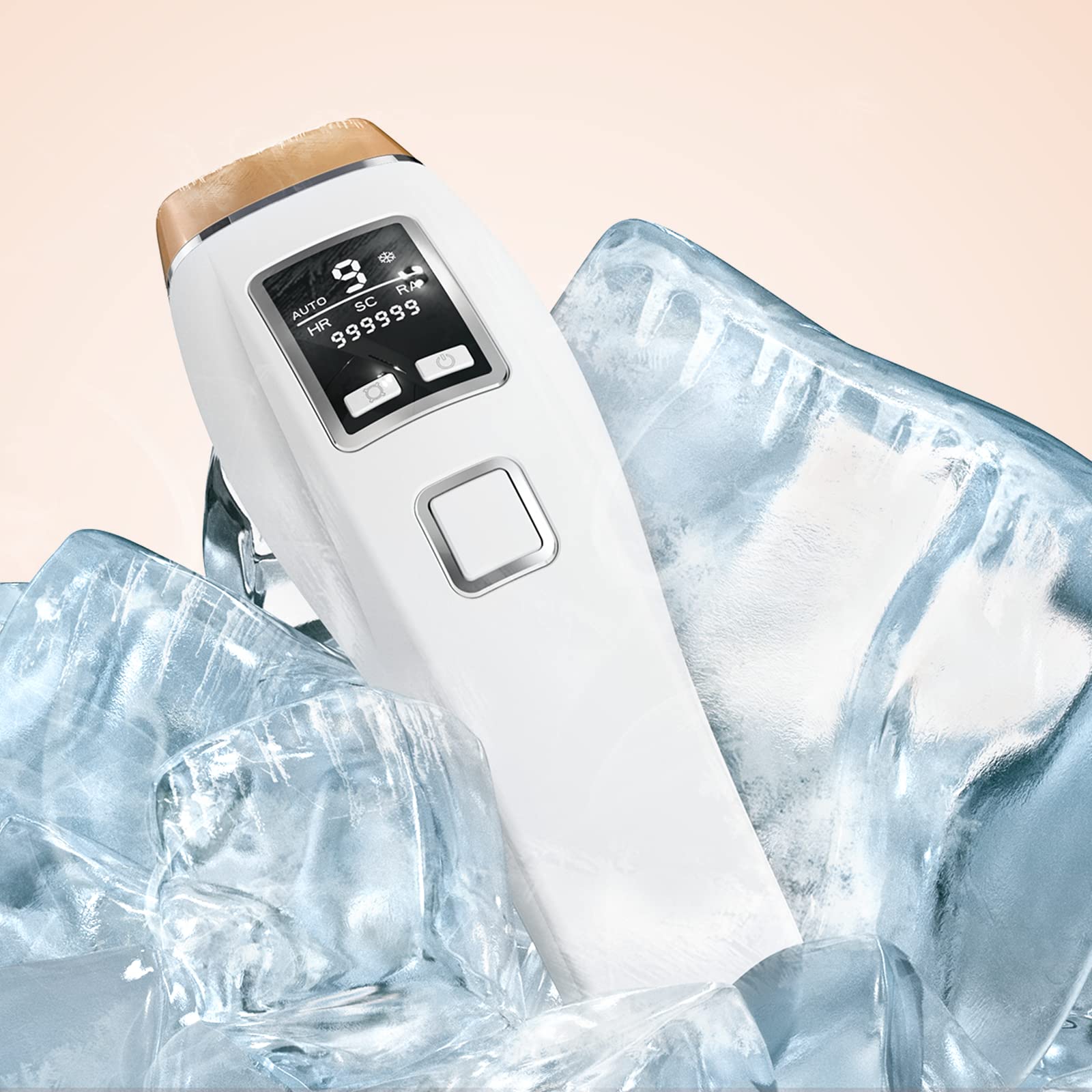 Yachyee IPL Hair Removal Device with Ice Cooling Function for Women and Men Permanent Upgraded to 999,999 Flashes for Face Armpits Legs Arms Bikini Line Comes With Goggles, Corded