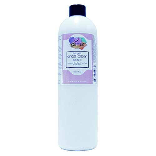 Art Institute Glitter Dries Clear Adhesive Glue 16 Ounce (Flat Cap) Refill Bottle, âŚ