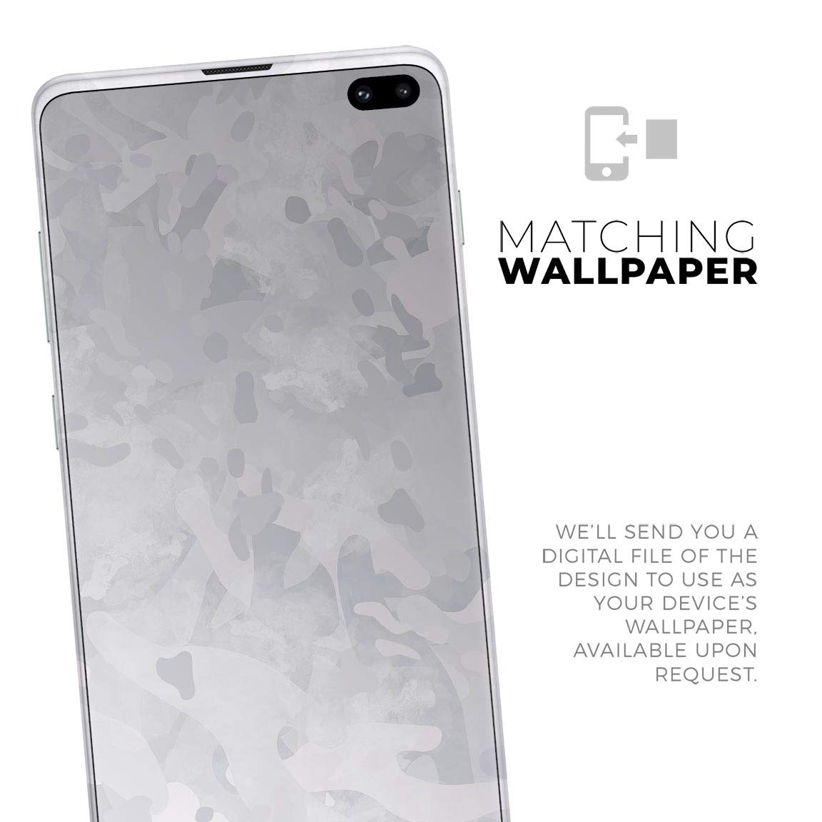 DesignSkinz Desert Winter Camouflage V3 Protective Vinyl Decal Wrap Skin Cover Compatible with The Samsung Galaxy S20 (Screen Trim & Back Glass Skin)
