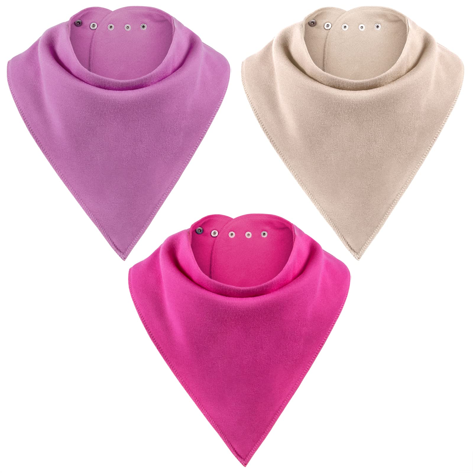 Adult Drool Bandana Bibs, Large Absorbent Special Needs Bibs Set for Teens, Adults, 4+ Years Boy Girl Men Women, 3 Packs