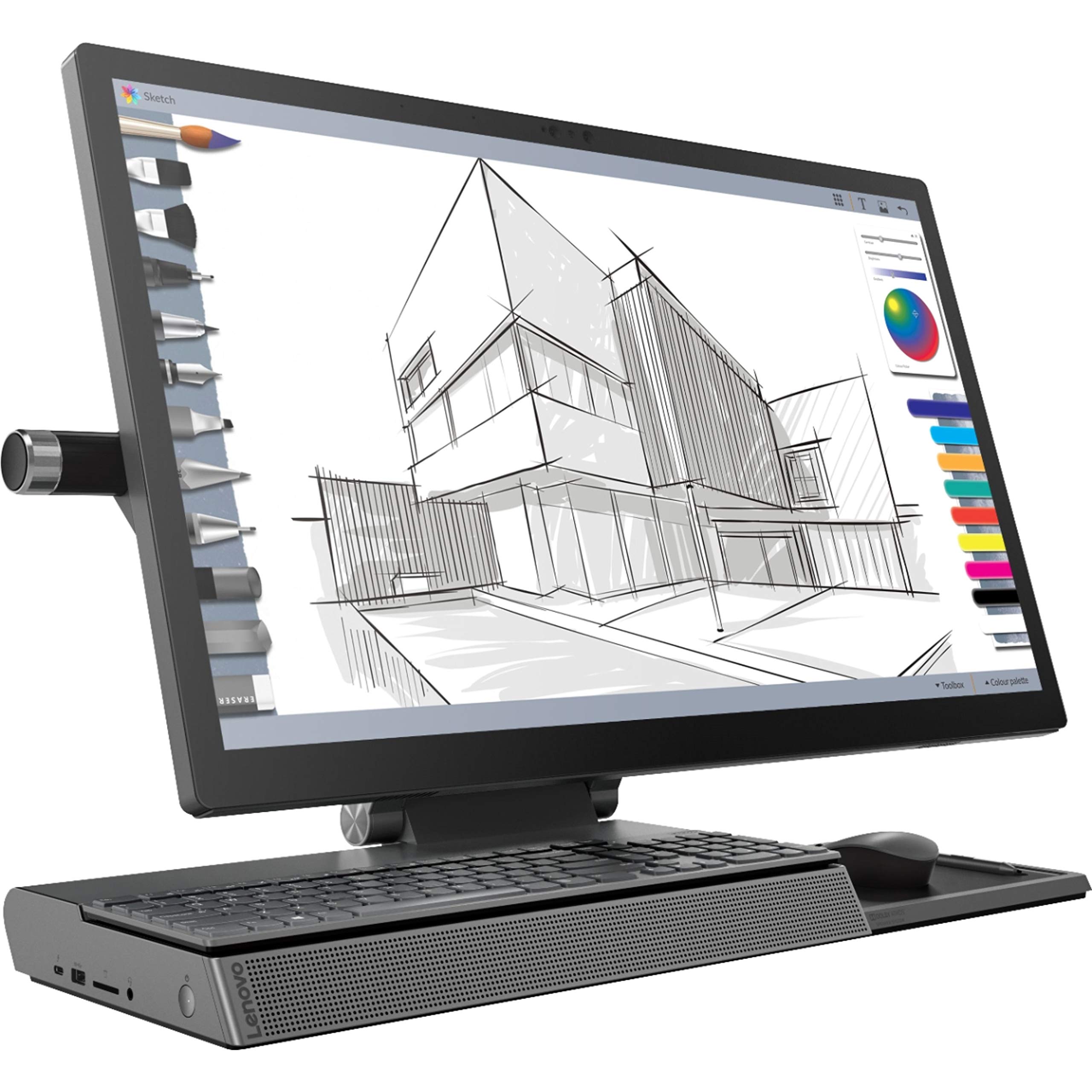 Lenovo Yoga A940-27ICB 27" Touch 32GB 1.3TB Intel Core i7-9700 Win10, Gray (Renewed)