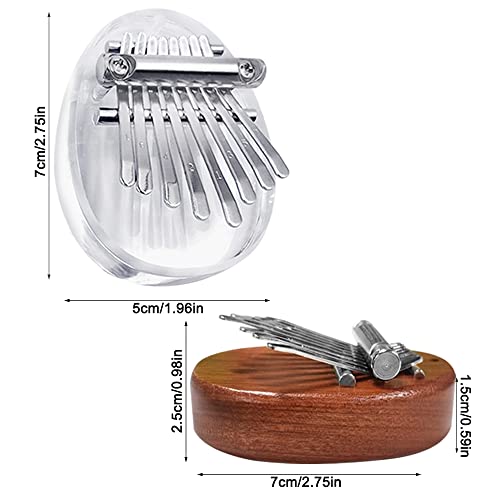 2 Set Thumb Piano 8 Keys, AIFUDA Mini Thumb Piano Portable Finger Piano Musical Instruments Gift for Adults with Lanyard