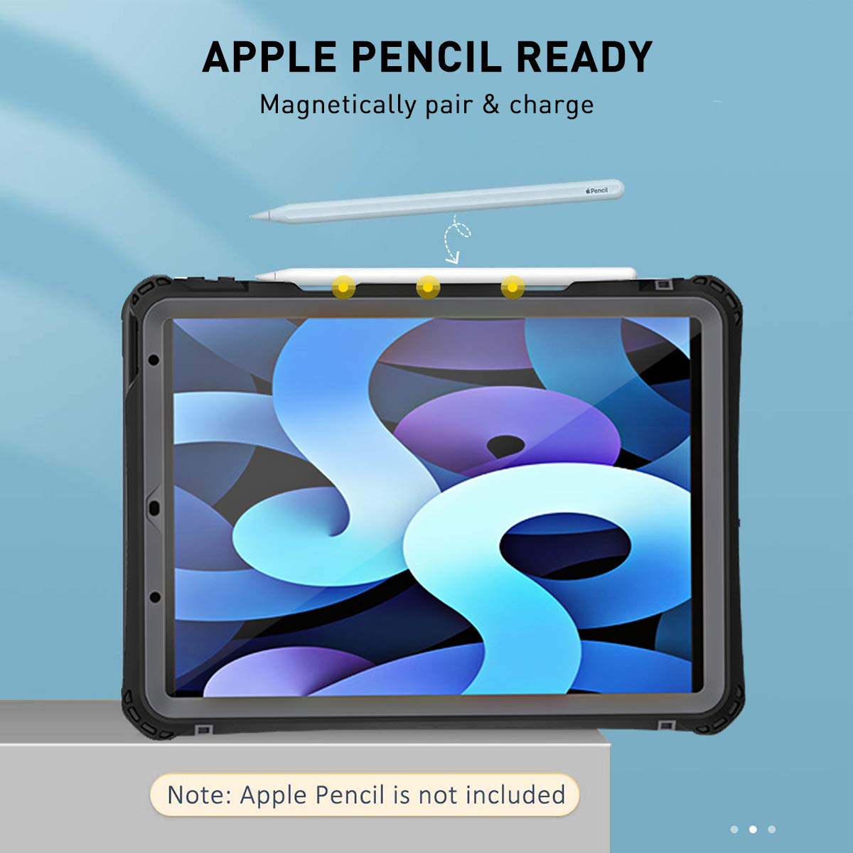 AICase iPad Air 4th Gen/5th Gen, 2020/2022, 10.9 inch,IP68 Waterproof, Dustproof, Shockproof Case Cover with 360 Full-Body Protection, Lanyard and Kickstand