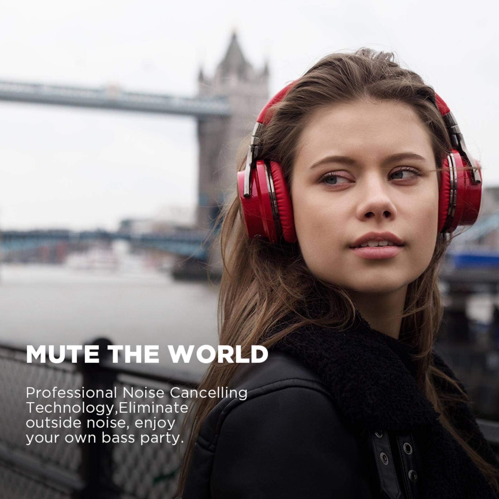 NC Active Noise Cancelling Headphones Bluetooth Headphones Wireless Headset Over Ear30 Hours Playtimewith Mic