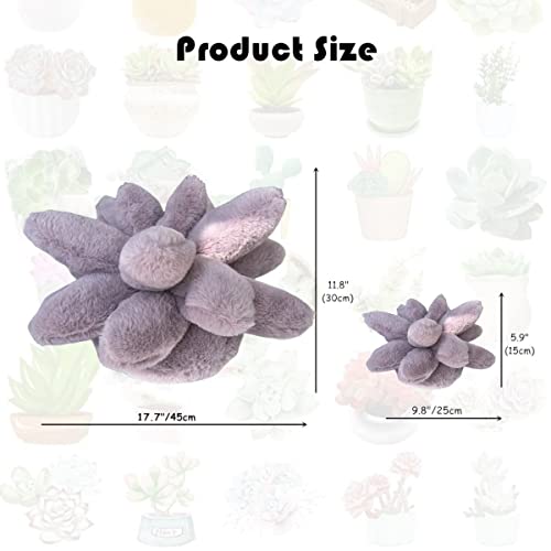 3D Succulent Pillow Super Soft Imitation Rabbit Fur Succulent Plush Pillows Creative Cactus Pillow Plant Shaped Decor Throw Pillow for Couch Sofa Bed Car Chair Cushion