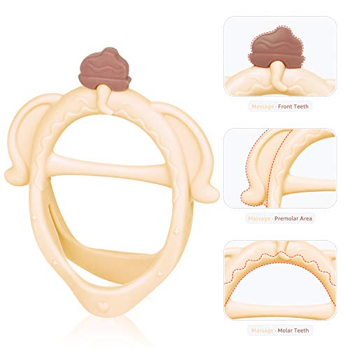 Termichy Teething Toys for Babies 0-6 Months, Non-dropping Baby Teething Toys for Soothe Babies Gums, Baby teether with BPA-free & Hand-free for Newborn Infant
