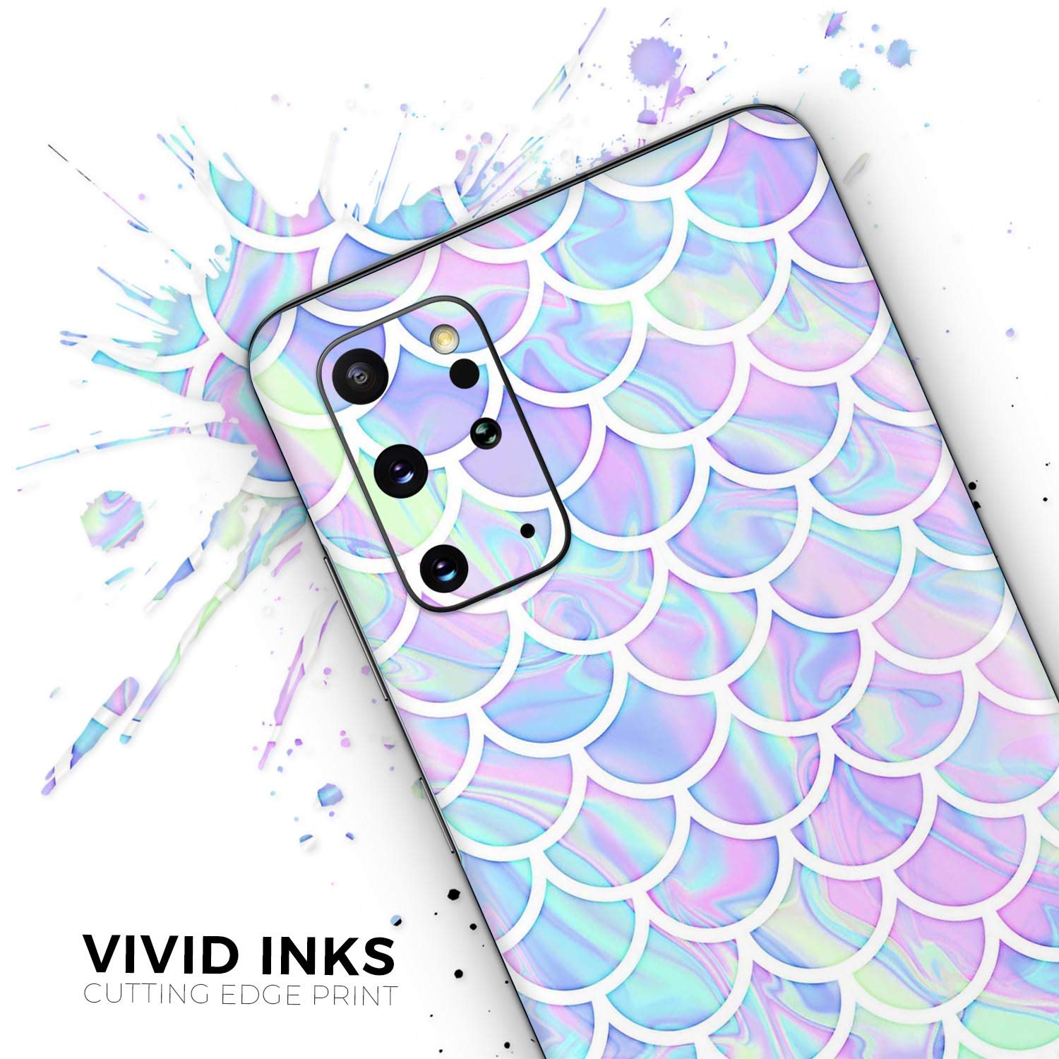 DesignSkinz Iridescent Dahlia v8 Protective Vinyl Decal Wrap Skin Cover Compatible with The Samsung Galaxy S20 (Screen Trim & Back Glass Skin)