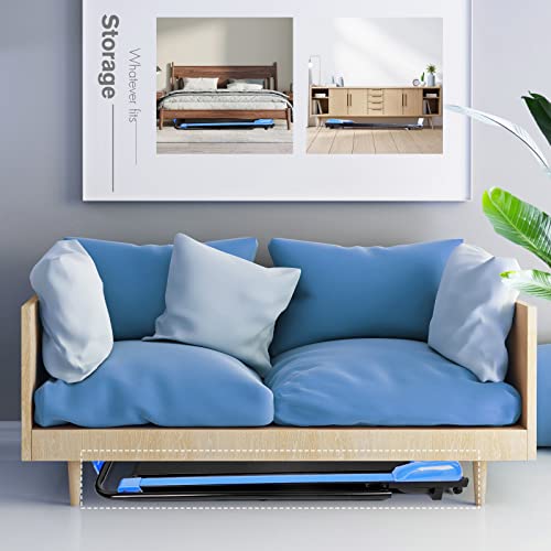 2 in 1 Folding Treadmill,1.5-2.5 HP Under Desk Electric Treadmill, Installation-Free,Remote Control and LED Display, Walking Jogging for Home Office (Partial w/Blue Tooth Speaker)