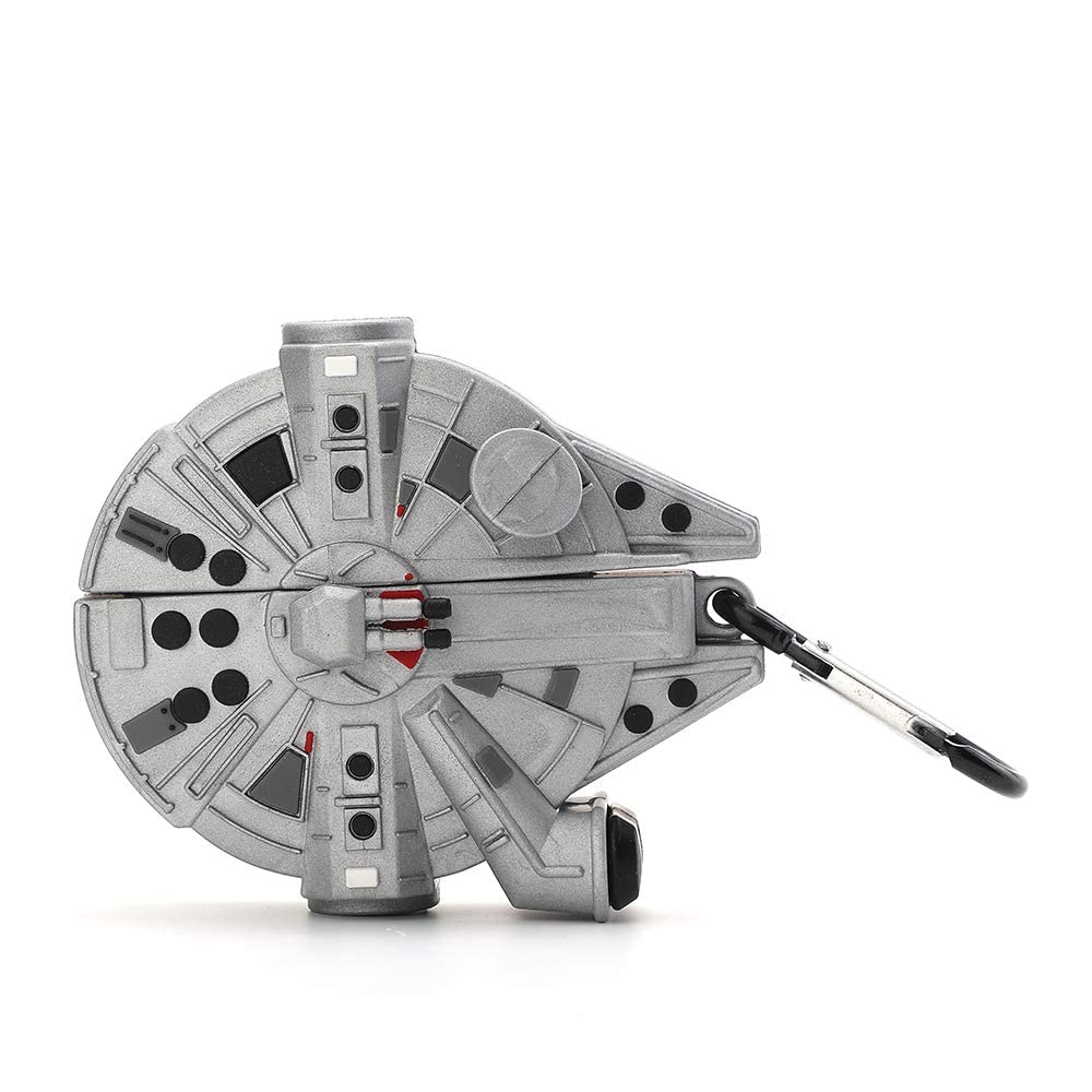 Aerymli Case,3D Cool Spacecraft Millennium Falcon Airpod Design Boys Men Soft Protective Cover Case Compatible for Airpods 3rd Gen 2021 Case