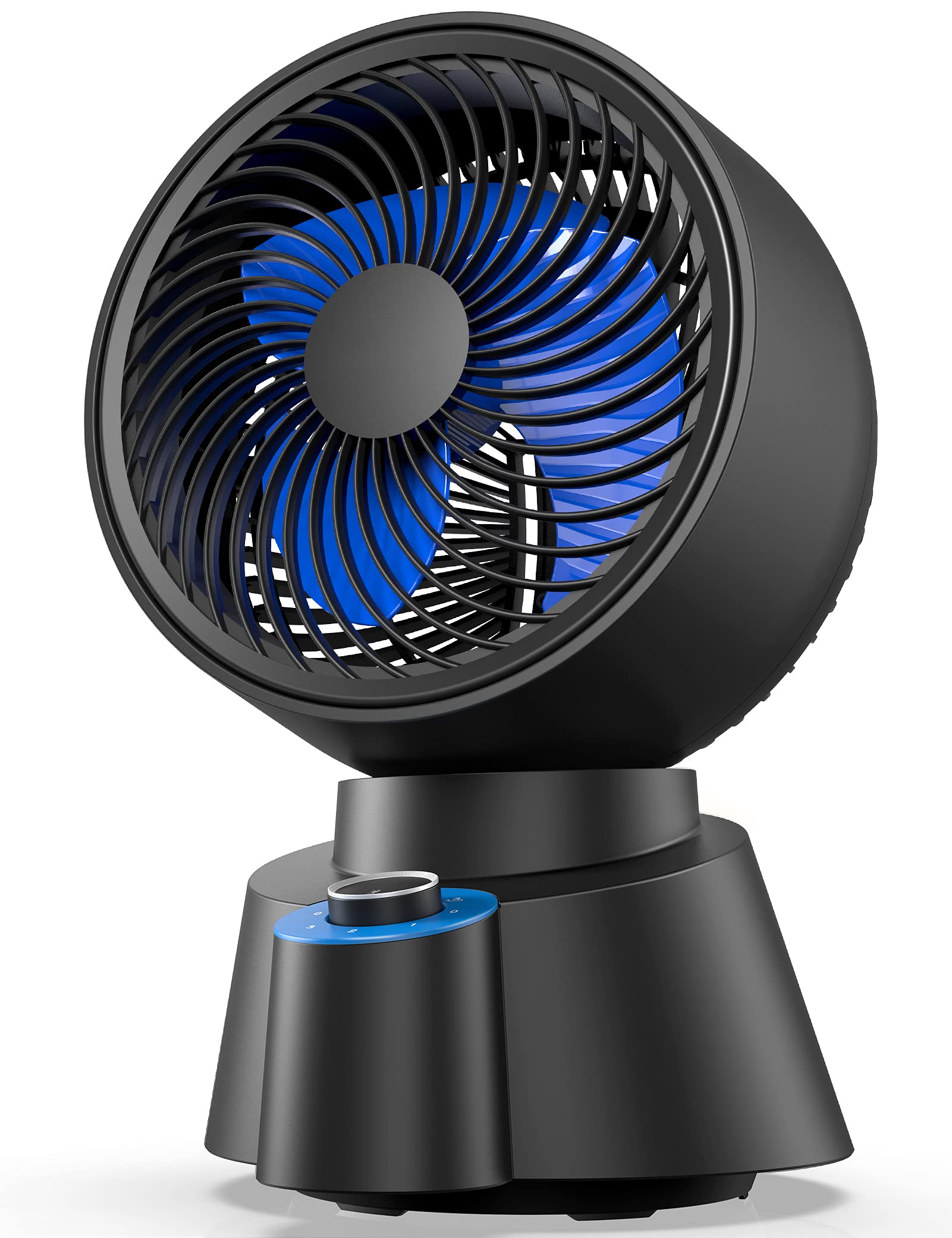 Air Circulator Whole Room Fan, Oscillating Fan, Super Quiet Powerful Wind, Energy-Saving, Table Desk Floor Fan in Bedroom ,Office with 3 Wind Speeds and Auto Oscillating