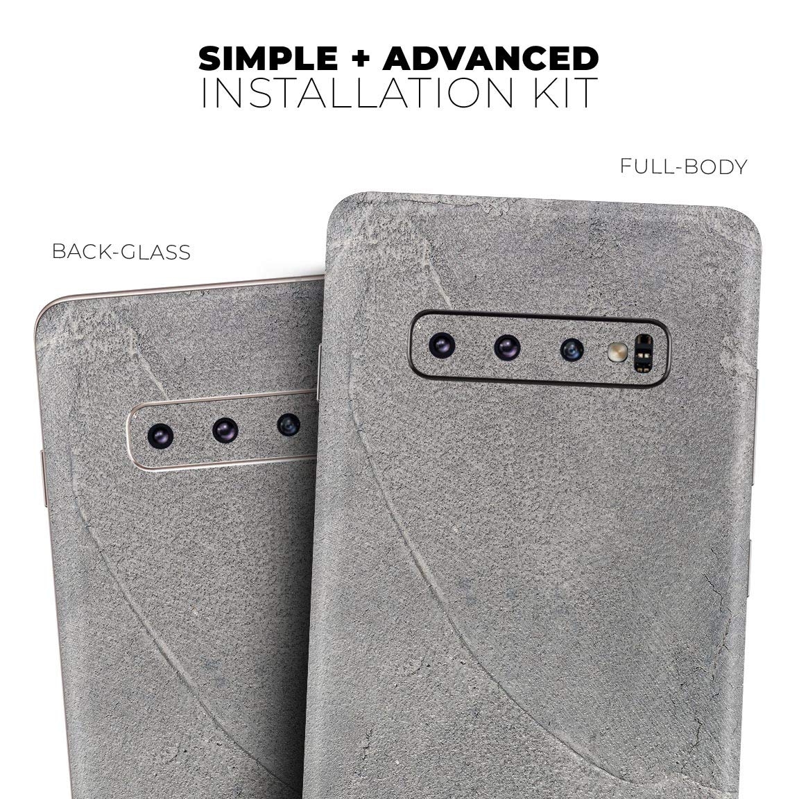DesignSkinz Gray Cracked Concrete Protective Vinyl Decal Wrap Skin Cover Compatible with The Samsung Galaxy S20 (Screen Trim & Back Glass Skin)