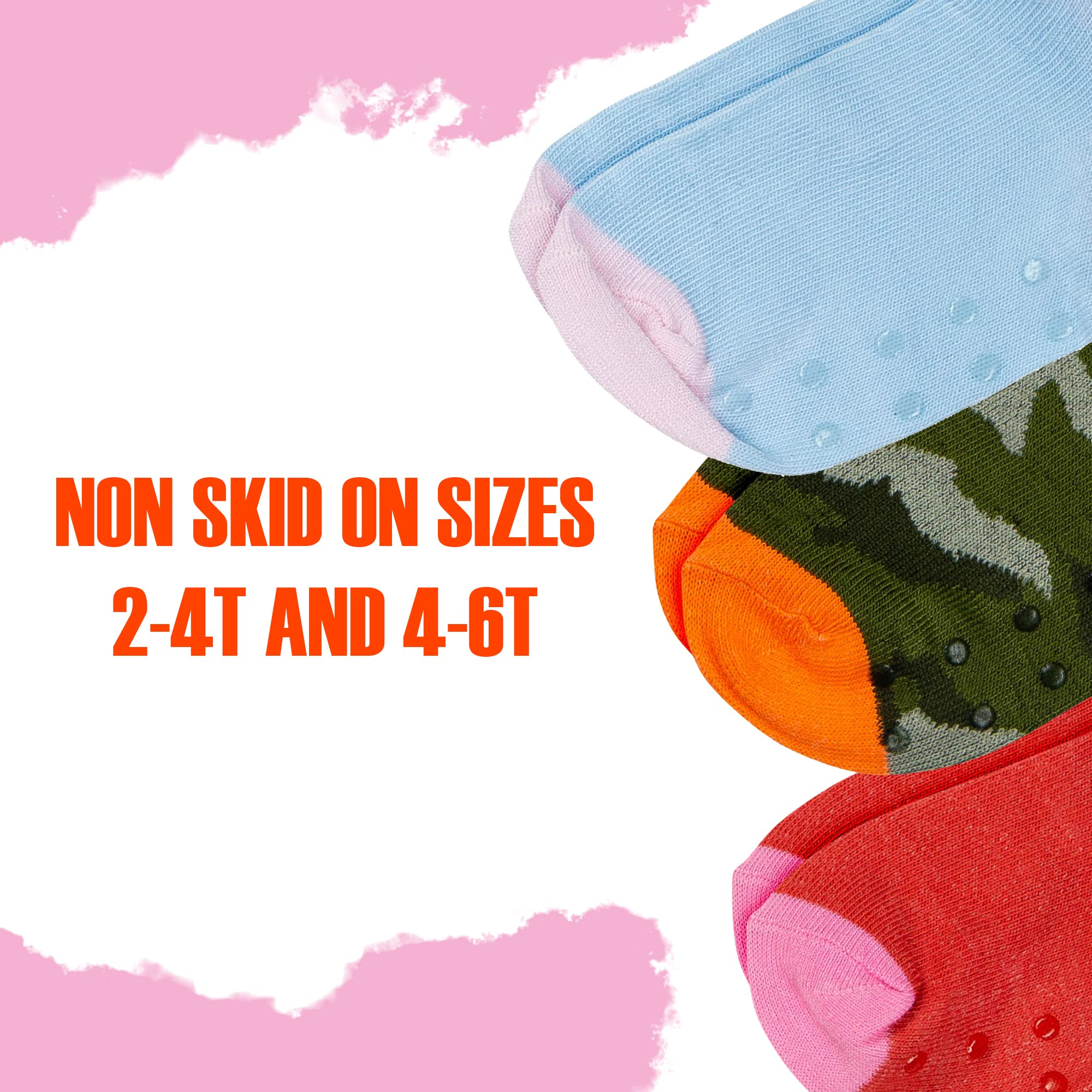 PEAK 2 PEAK Unisex 6-Pack Construction Ankle Socks - Size 2T-4T