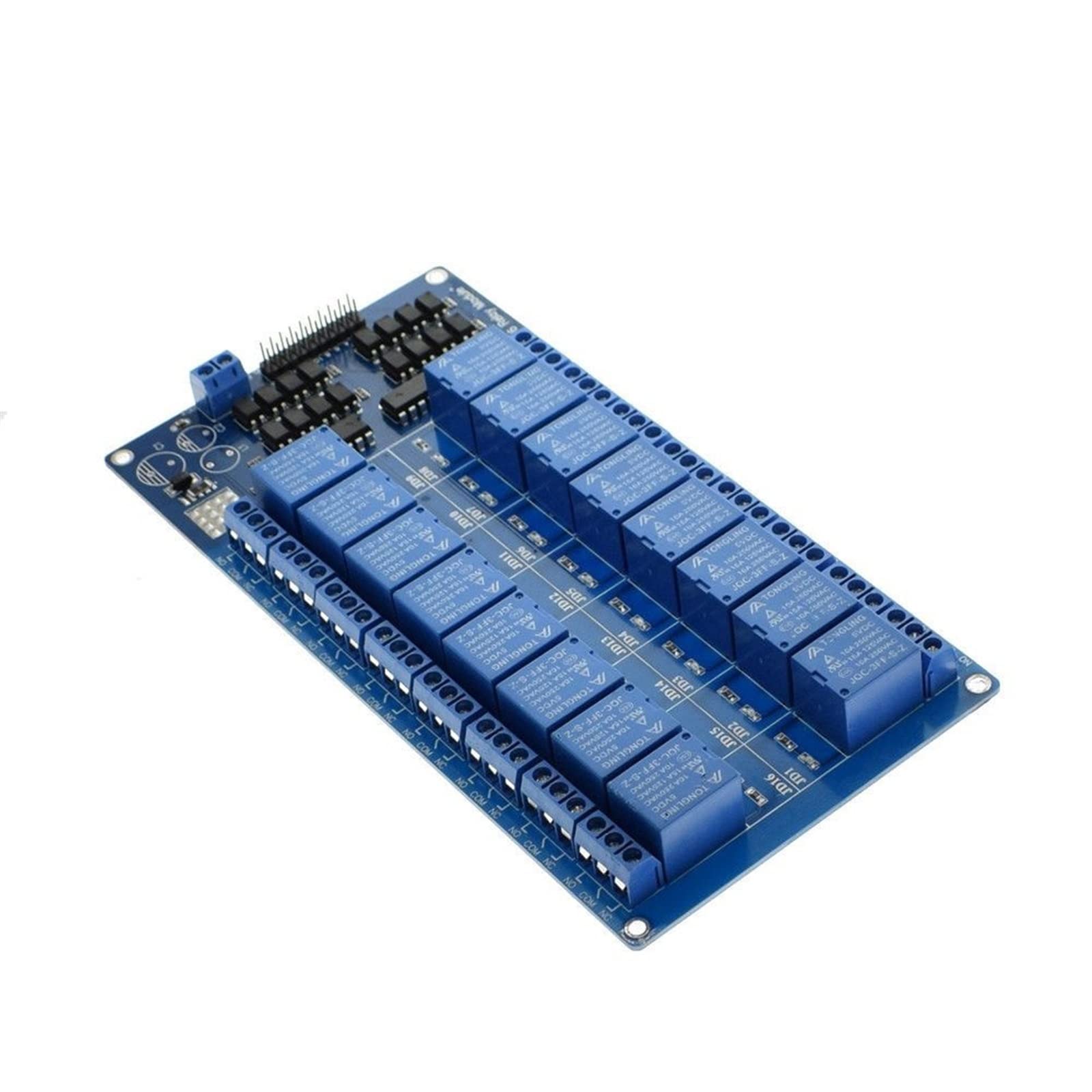 1PCS 5V 16 Channel Relay Module for ARM AVR DSP Electronic Relay Plate Belt Optocoupler Isolation (Color : 12V 16 Channel Relay)
