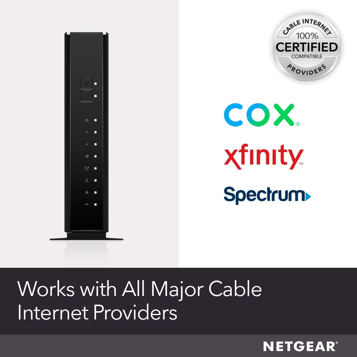 NETGEAR Cable Modem with Built-in WiFi Router (C6230) - for Cable Plans Up to 300Mbps | AC1200 WiFi Speed | DOCSIS 3.0 (Renewed)