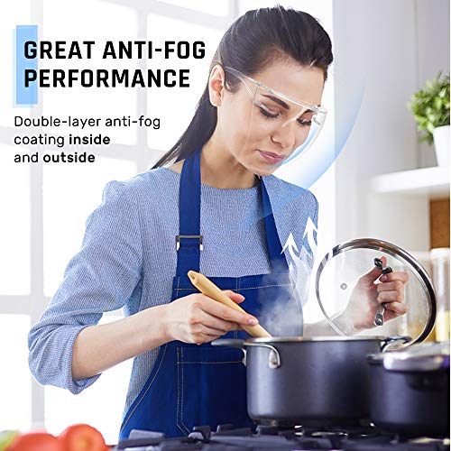MEIGIX Anti Fog Goggle Sunglasses Unisex Visor Full Face Protective Shield Glasses Fashion Tinted Lens Eyewear (Black)