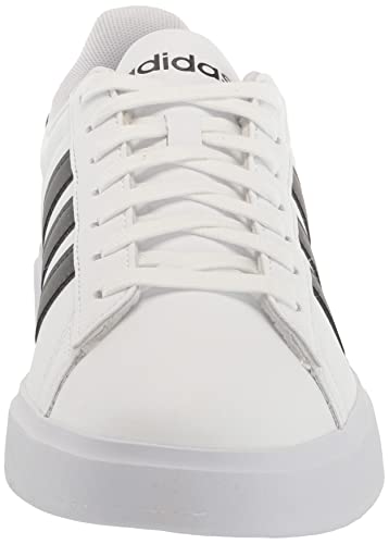 adidas Men's Grand Court 2.0 Tennis Shoe, FTWR White/Core Black/FTWR White, 9.5