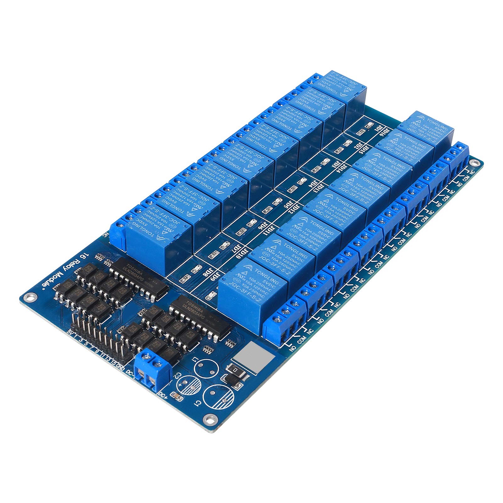 MELIFE 5V 16 Channel Relay Module for 8051, AVR, PIC, DSP, ARM, ARM, MSP430, TTL Logic