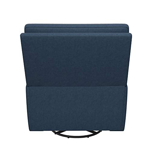 Baby Relax Rylan Swivel Glider Chair, Coil Seating, Dark Blue Recliner