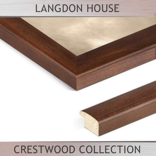 Langdon House 4x6 Picture Frames (Cherry Stained, 3 Pack), Solid Wood 4 x 6 Traditional Photo Frames with Wall Mount Hooks and Table Top Easel, Crestwood Collection