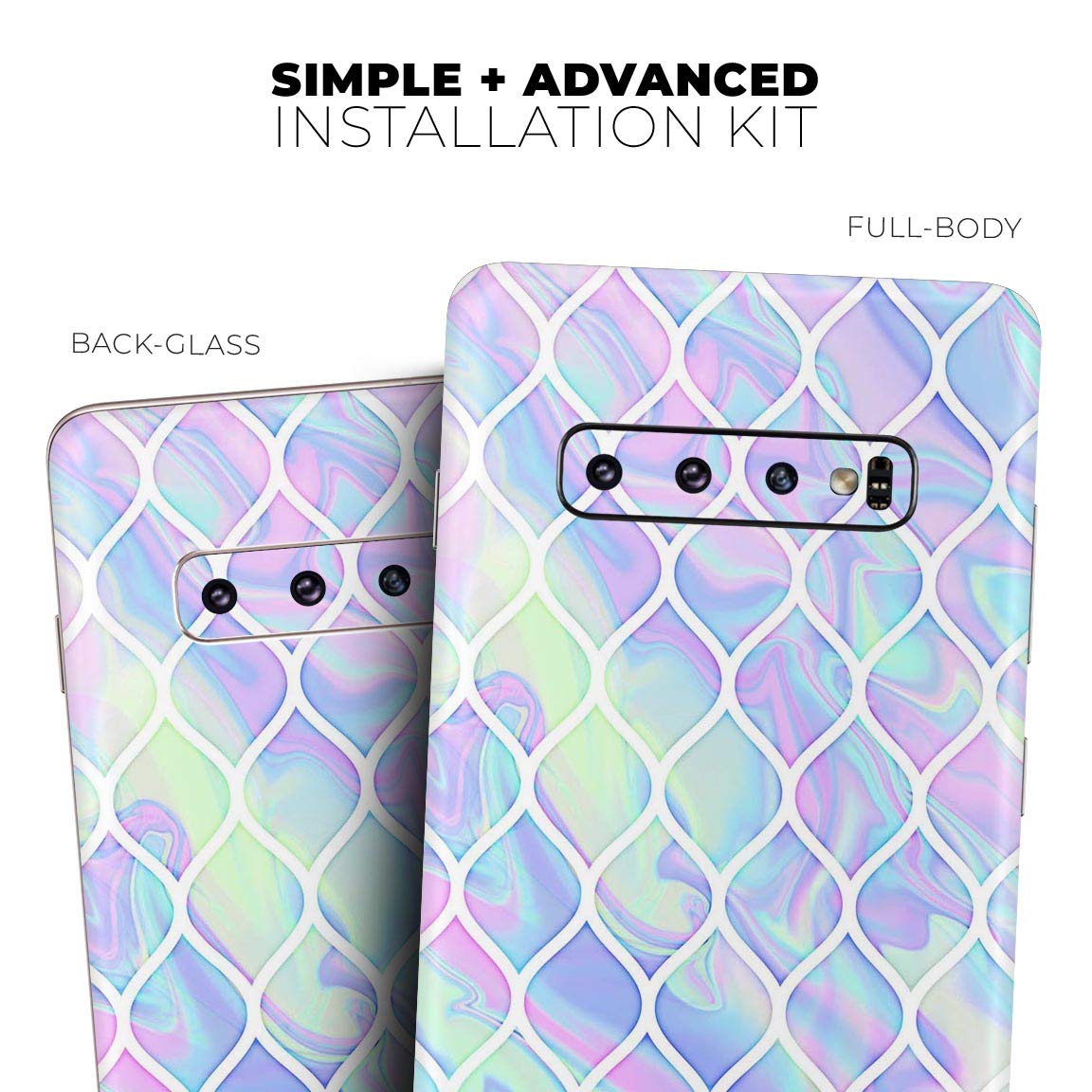 DesignSkinz Iridescent Dahlia v4 Protective Vinyl Decal Wrap Skin Cover Compatible with The Samsung Galaxy S20 (Screen Trim & Back Glass Skin)
