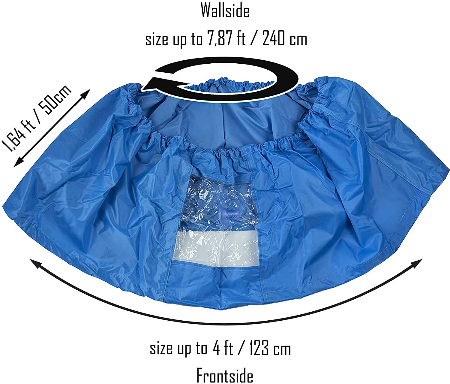 Air Conditioner Cleaning Protector Cover Waterproof Dustproof Cover Bag with Drain Outlet and Water Pipe Dust Washing Clean Protector Bag Wall Mounted Split AC Air Conditioning Service Bag (Blue, M)