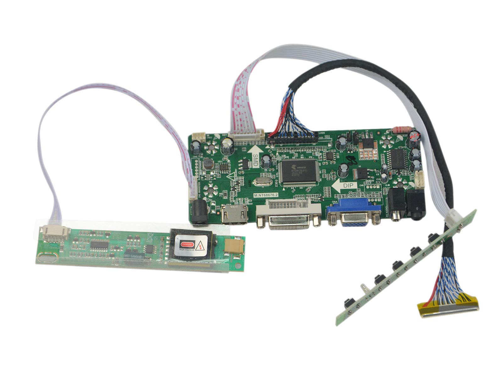 NJYTouch M.NT68676.2A HDMI DVI VGA Audio LCD Controller Board for 19inch LTM190ET01 1280X1024 2CCFL LCD Screen