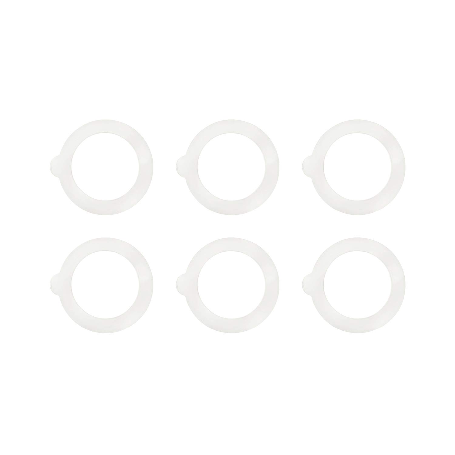 Bormioli Rocco Jar Replacement Gaskets (Set of 6): 3.5’’ Diameter Fido Jar Compatible, Food Grade Rubber, Leakproof Sealing Rings for Standard Sized Mouth Canning and Storage Containers