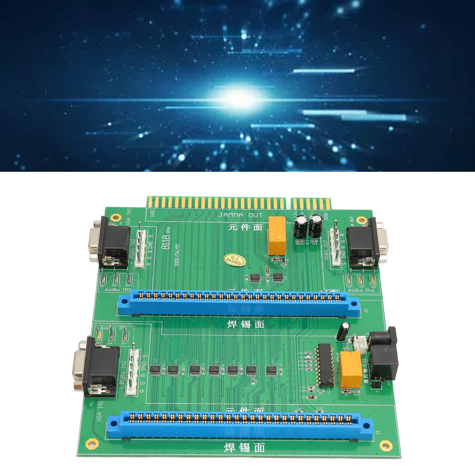 2 in 1 Switch Multi for JAMMA,JAMMA PC Board 2 Slots,Easy to Install,Multi for JAMMA, 2 in 1 Switch with Remote Control for Games