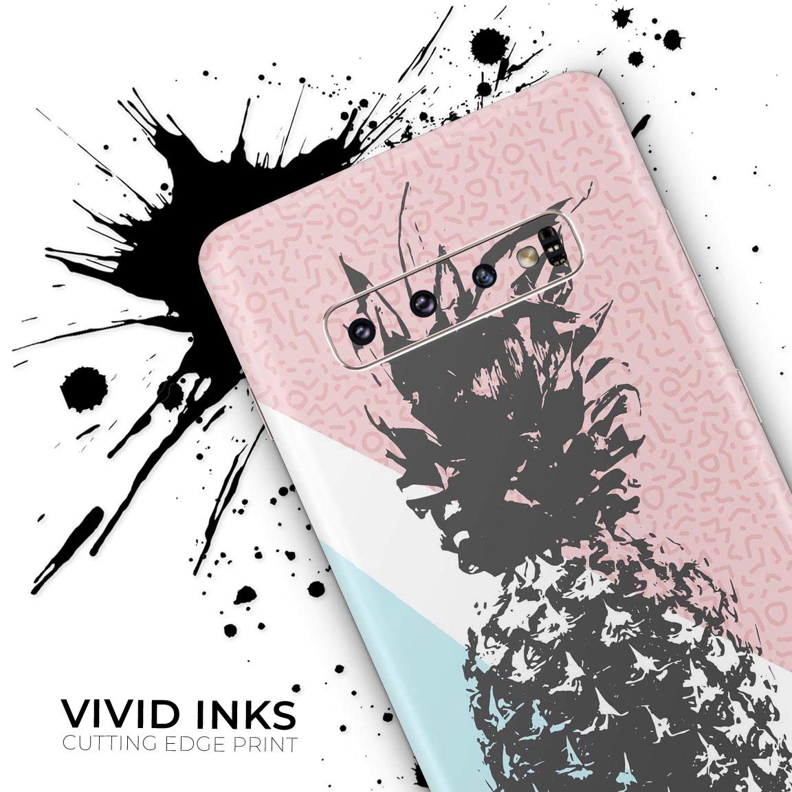 DesignSkinz Coral Mint Summer Pineapple v1 Protective Vinyl Decal Wrap Skin Cover Compatible with The Samsung Galaxy S20 (Screen Trim & Back Glass Skin)