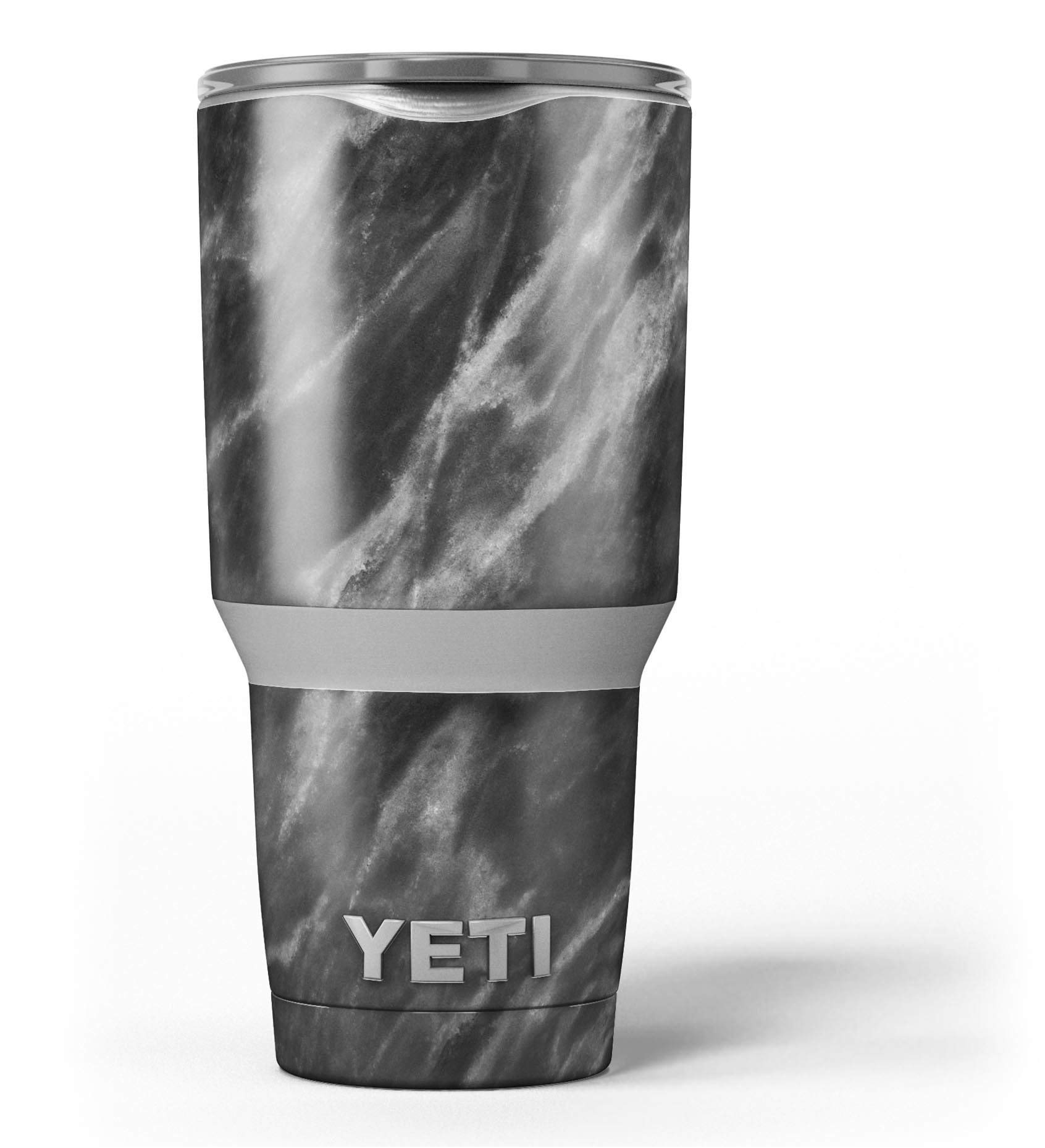 Design Skinz Black and Chalky White Marble - Skin Decal Vinyl Wrap Kit Compatible with The Yeti Rambler Cooler Tumbler Cups