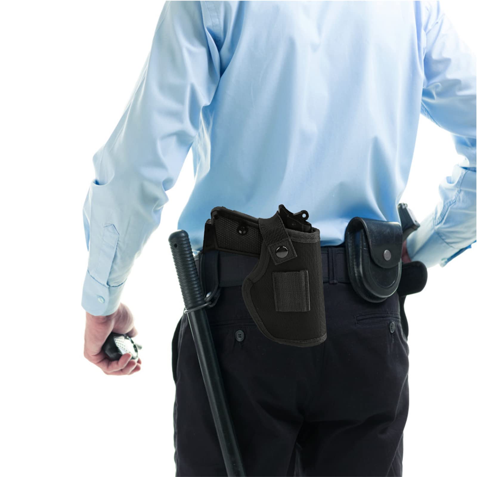 2 Pack Gun Holsters for Concealed Carry, Universal Inside Outside Waistband Holster w/ Magazine Pouch, IWB Belt Holster for Right & Left Hand, Fits Subcompact Compact Full Size Pistols