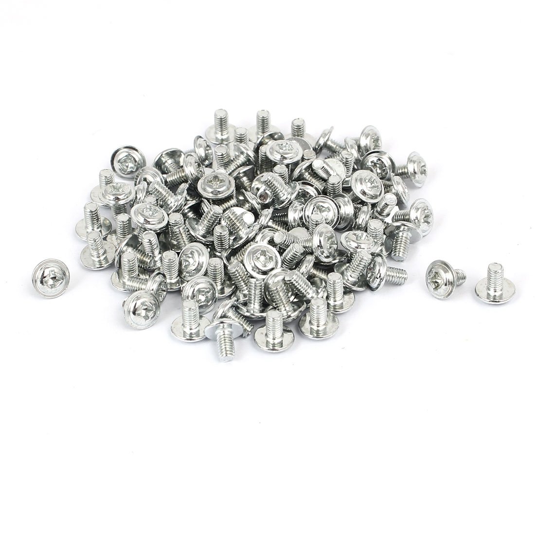 Aexit Computer PC Cleaning & Repair Case Round Phillips Head Washer Motherboard Screw Computer Screws PWM3x5mm 100pcs