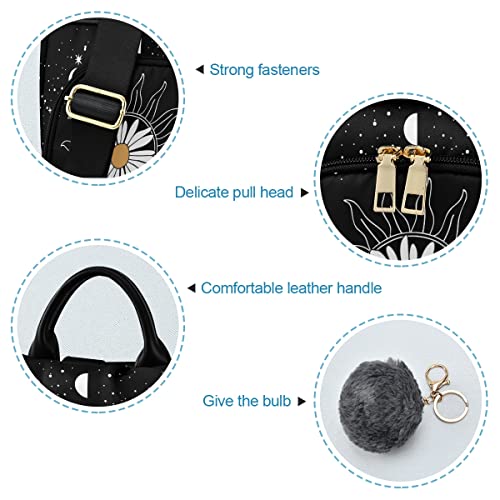 ALAZA Daisy Flower Sun Moon Women Backpack Anti Theft Back Pack Shoulder Fashion Bag Purse