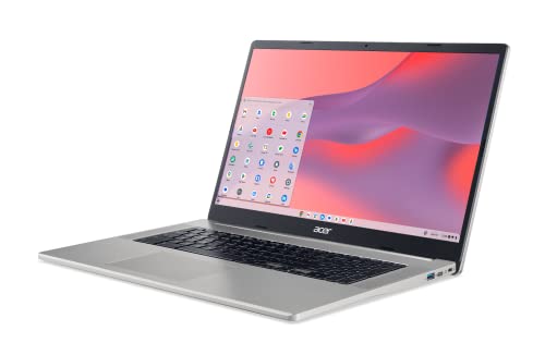 Acer Chromebook 317 CB317-1H-C6RK Laptop | Intel Celeron N4500 | 17.3" Full HD IPS Display | 4GB LPDDR4X | 128GB eMMC | Intel Wireless Wi-Fi 6 AX201 802.11ax | Chrome OS, Silver