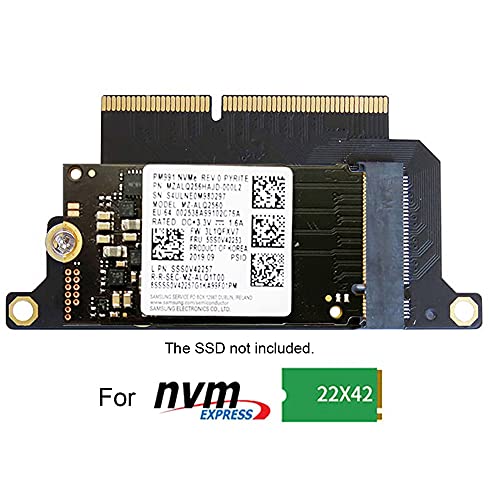 NFHK M.2 NGFF M-Key NVME SSD Convert Card fit for Mac Pro 2016 2017 13" A1708