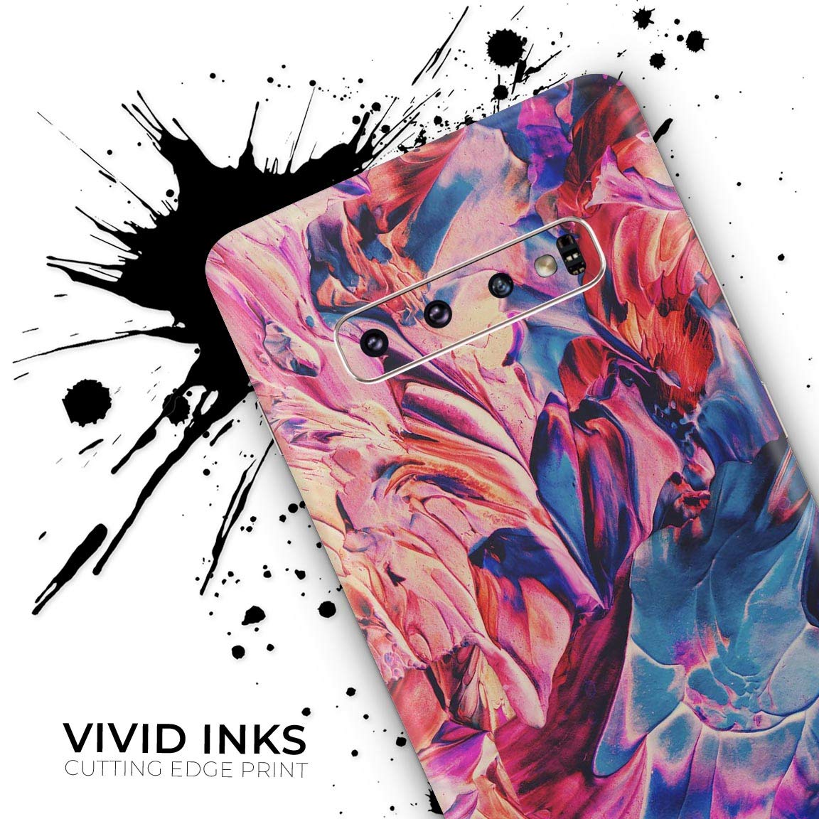 DesignSkinz Liquid Abstract Paint Remix V56 Protective Vinyl Decal Wrap Skin Cover Compatible with The Samsung Galaxy S20 (Screen Trim & Back Glass Skin)