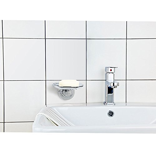 BOPai Elegant Suction Soap Dish for Shower, Powerful Vacuum Suction Cup Soap Holder, Bathroom Kitchen…