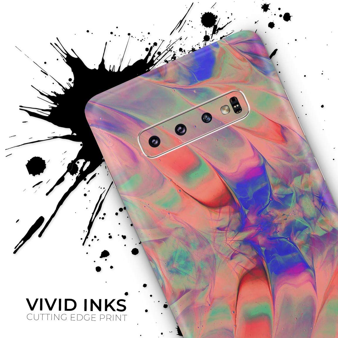 DesignSkinz Liquid Abstract Paint Remix V64 Protective Vinyl Decal Wrap Skin Cover Compatible with The Samsung Galaxy S20 (Screen Trim & Back Glass Skin)