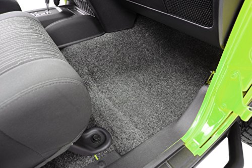 Bedrug - Jeep Liners | 2007 - 2018 Jeep Wrangler JK UNLTD 4 Door, Front Floor Liners (Includes Heat Shields) | Grey - 4 pc. | BRJK07F4