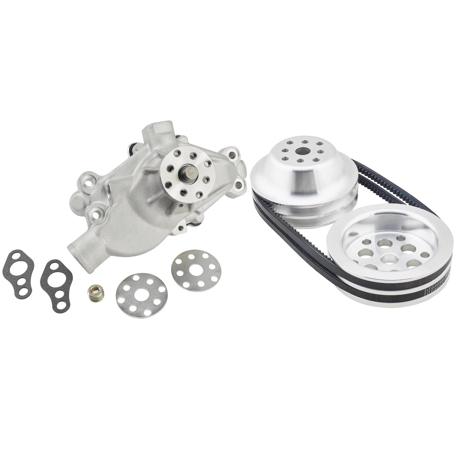 AFCO Small Block Compatible with Chevy Short Race Water Pump & Pulley Combo